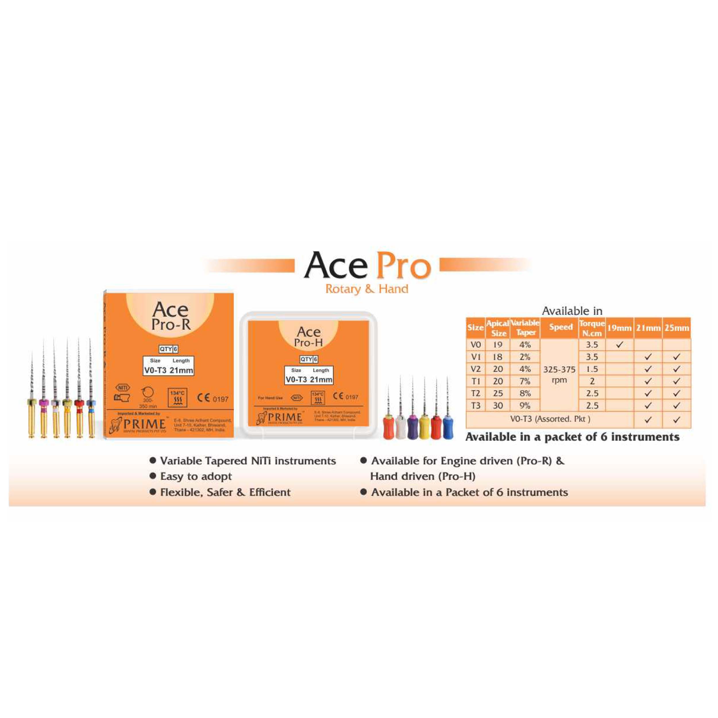 Buy Prime Dental ACE Pro Rotary Files V0